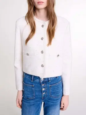 Maje Cotton Tweed Jacket
