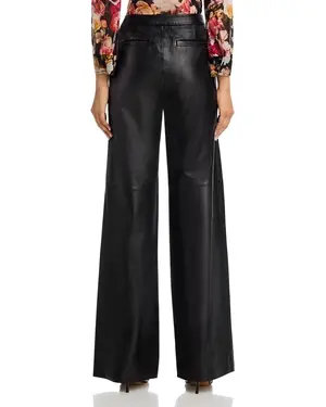L'Agence Livvy Leather Pants - Black
