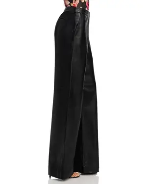 L'Agence Livvy Leather Pants - Black