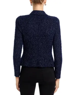 L'Agence Bethany Knit Blazer - Midnight/nickle
