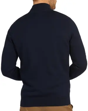 Barbour Cotton Half Zip Knitted Jumper - Navy