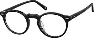 Zenni Optical Tortoiseshell Round Frame Glasses - Black