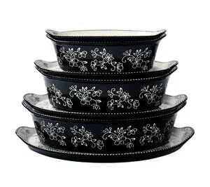 TEMP-TATIONS Floral Lace 7-piece Essential Bake& Serve Set