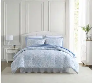 Laura Ashley Bedford Blue King Comforter Sham S T - One-color