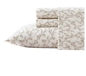 Laura Ashley Victoria Beige King Sheet Set - One-color