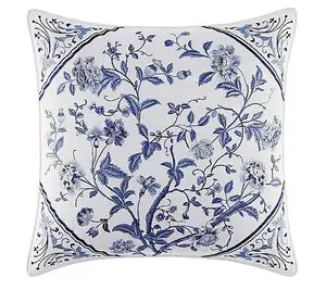 Laura Ashley Charlotte China Blue 16' X 16' Squ Re Pillow - One-color