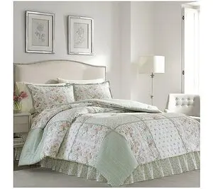 Laura Ashley Harper Bright Green Full Comforter Set