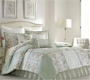 Laura Ashley Harper Bright Green King Comforter Set - One-color