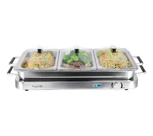 MEGACHEF 3-in-1 Electric Chaffing Buffet Server & Warming Tray - One-color
