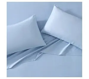 Laura Ashley Solid Blue King Sheet Set