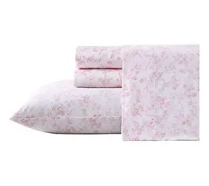 Laura Ashley Bella Pink Queen Sheet Set - One-color