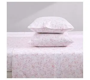 Laura Ashley Bella Pink Queen Sheet Set