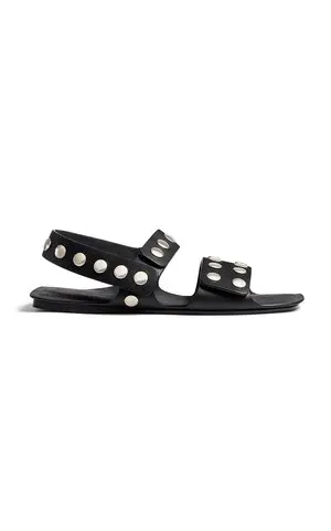Khaite Boden Studded Leather Sandals - Black