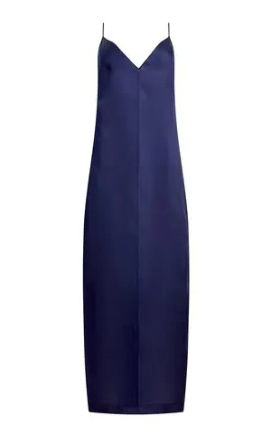 Khaite Tulula Silk Maxi Dress - Navy