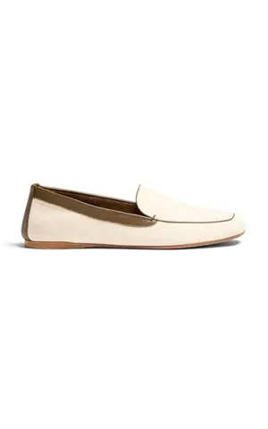 Khaite Monroe Leather-Trimmed Canvas Loafers Multi