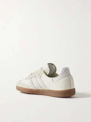 Adidas Originals By Alexander Wang Naked Copenhagen Samba Og Lace And  Suede-Trimmed Leather Sneakers - White | Editorialist