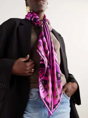 Emilio Pucci Printed Silk-twill Scarf