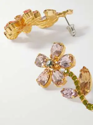 JENNIFER BEHR Dorian Gold-plated Crystal Earrings