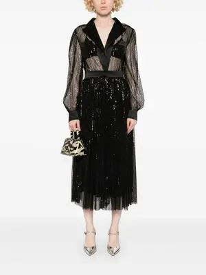 Dolce & Gabbana Sequin-embellished Midi Dress - Black