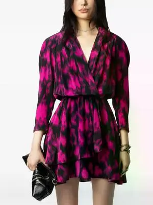 Zadig&Voltaire Rogers Silk Mini Dress - Pink