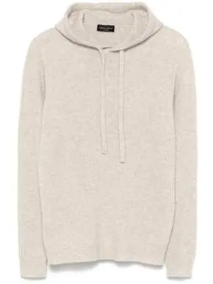 ROBERTO COLLINA Marl Knit Hoodie