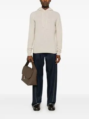 ROBERTO COLLINA Marl Knit Hoodie
