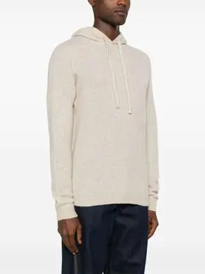 ROBERTO COLLINA Marl Knit Hoodie