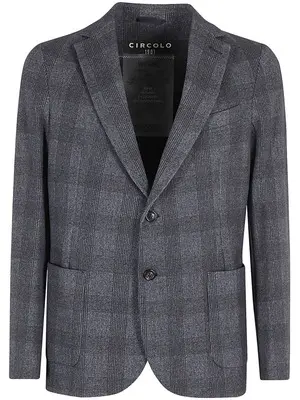 CIRCOLO 1901 Checked Wool Blazer
