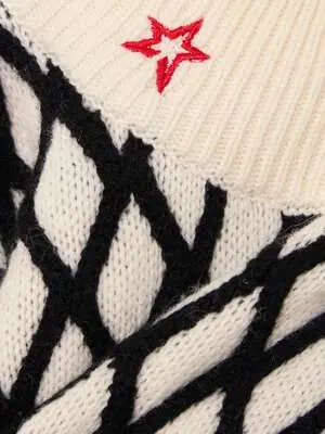 Perfect Moment Carving Air Wool And Cashmere-blend Jacquard Sweater - Cream