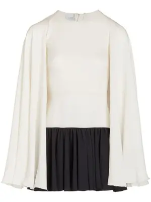 Giambattista Valli Cape Effect Short Dress - White