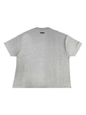Fear Of God Mélange Effect Cotton T-shirt With Appliqué Logo - Grey