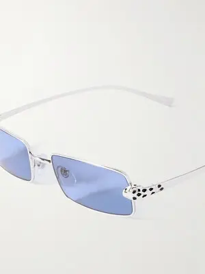 Cartier Panthère Rectangle Sunglasses - Silver