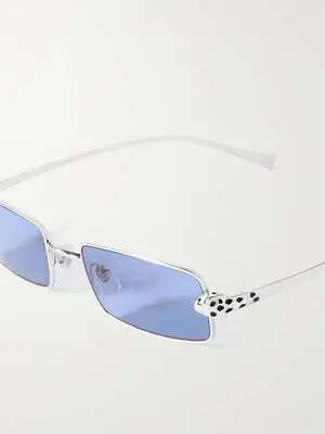 Cartier Panthère Rectangle Sunglasses - Silver