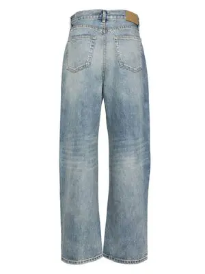JNBY Washed Denim Straight Leg Jeans - Blue
