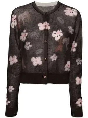 JNBY Floral-print Button-up Cardigan