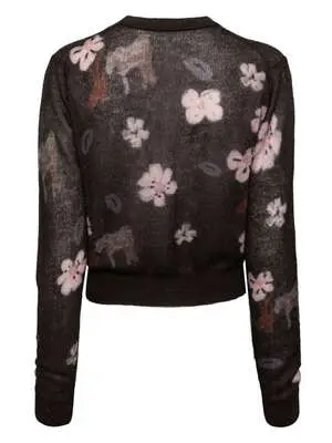 JNBY Floral-print Button-up Cardigan