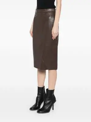 JNBY Leather A-line Skirt