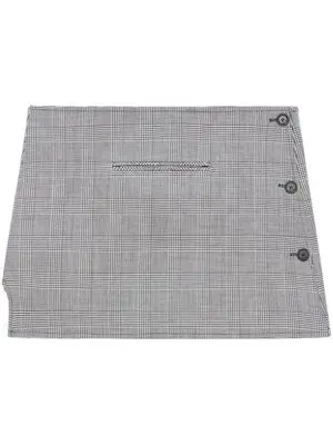 COURREGES Oblique Prince Of Wales Mini Skirt