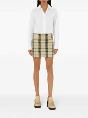 Burberry Check-pattern Mini Skirt