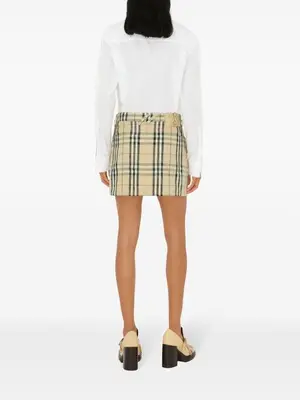 Burberry Check-pattern Mini Skirt