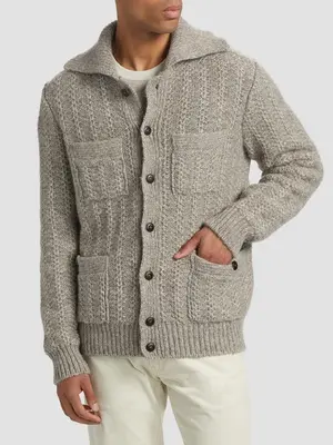 Giorgio Armani Knit Button-front Jacket Cardigan