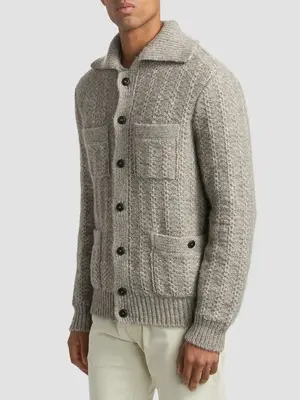 Giorgio Armani Knit Button-front Jacket Cardigan