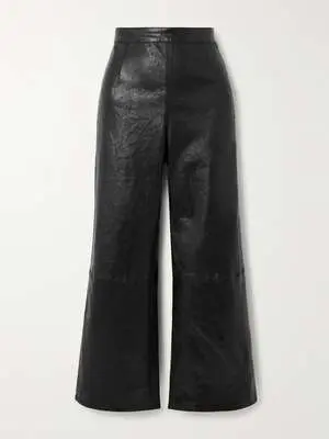 Women's Frame Cropped Leather Pants