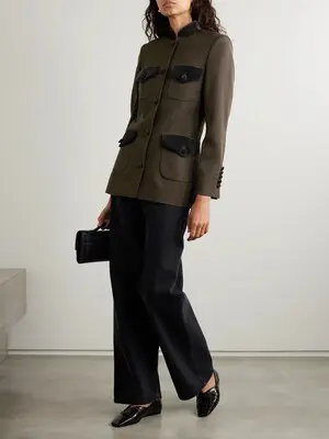 LIBEROWE Raja Velvet-trimmed Blazer