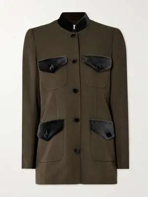LIBEROWE Raja Velvet-trimmed Blazer