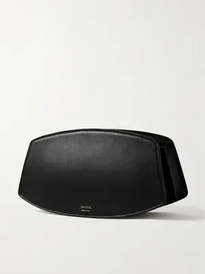 Savette Florence Leather Shoulder Bag - Black
