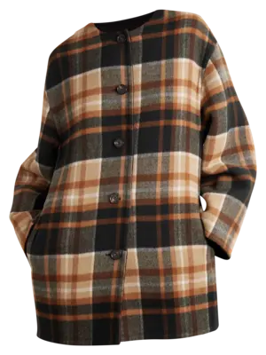 Chloé Checked Wool And Silk-blend Coat