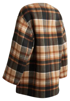 Chloé Checked Wool And Silk-blend Coat
