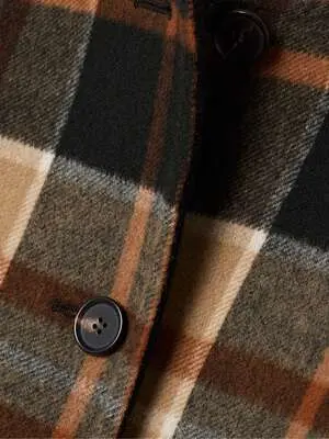 Chloé Checked Wool And Silk-blend Coat