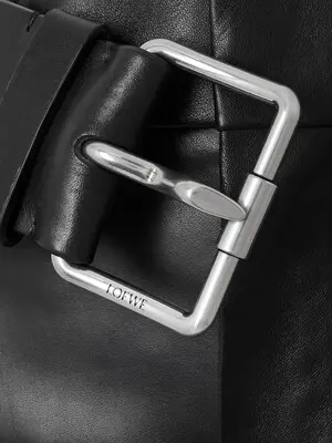 Loewe Belted Leather Straight-leg Pants